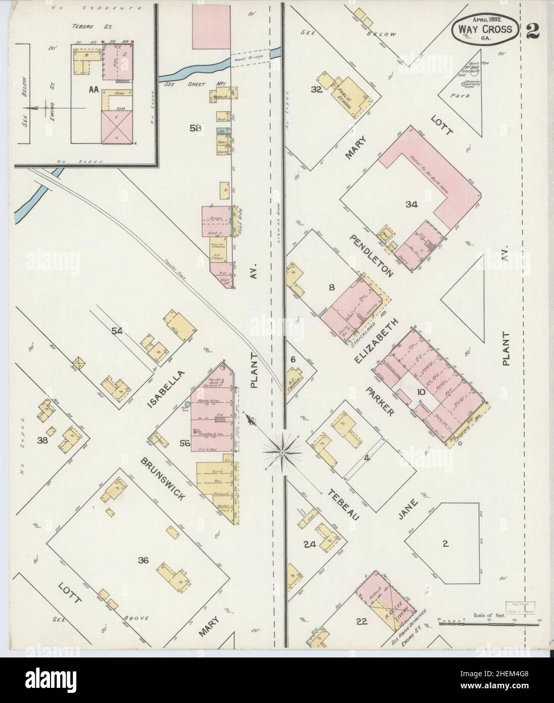 Ware county map hi-res stock photography and images - Alamy