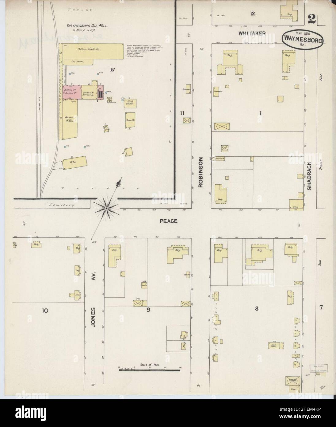 Waynesboro map hi-res stock photography and images - Alamy