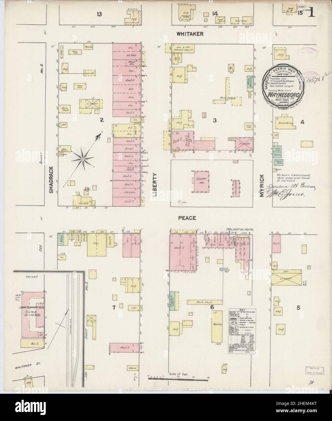 Waynesboro georgia map hi-res stock photography and images - Alamy