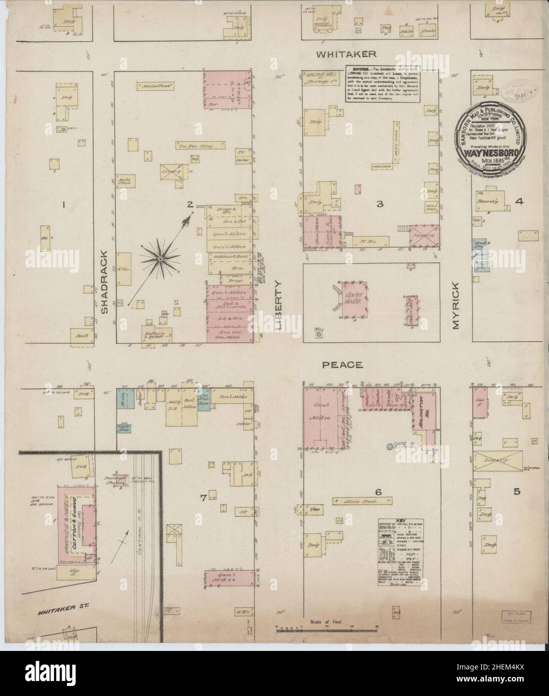 Waynesboro georgia map hi-res stock photography and images - Alamy