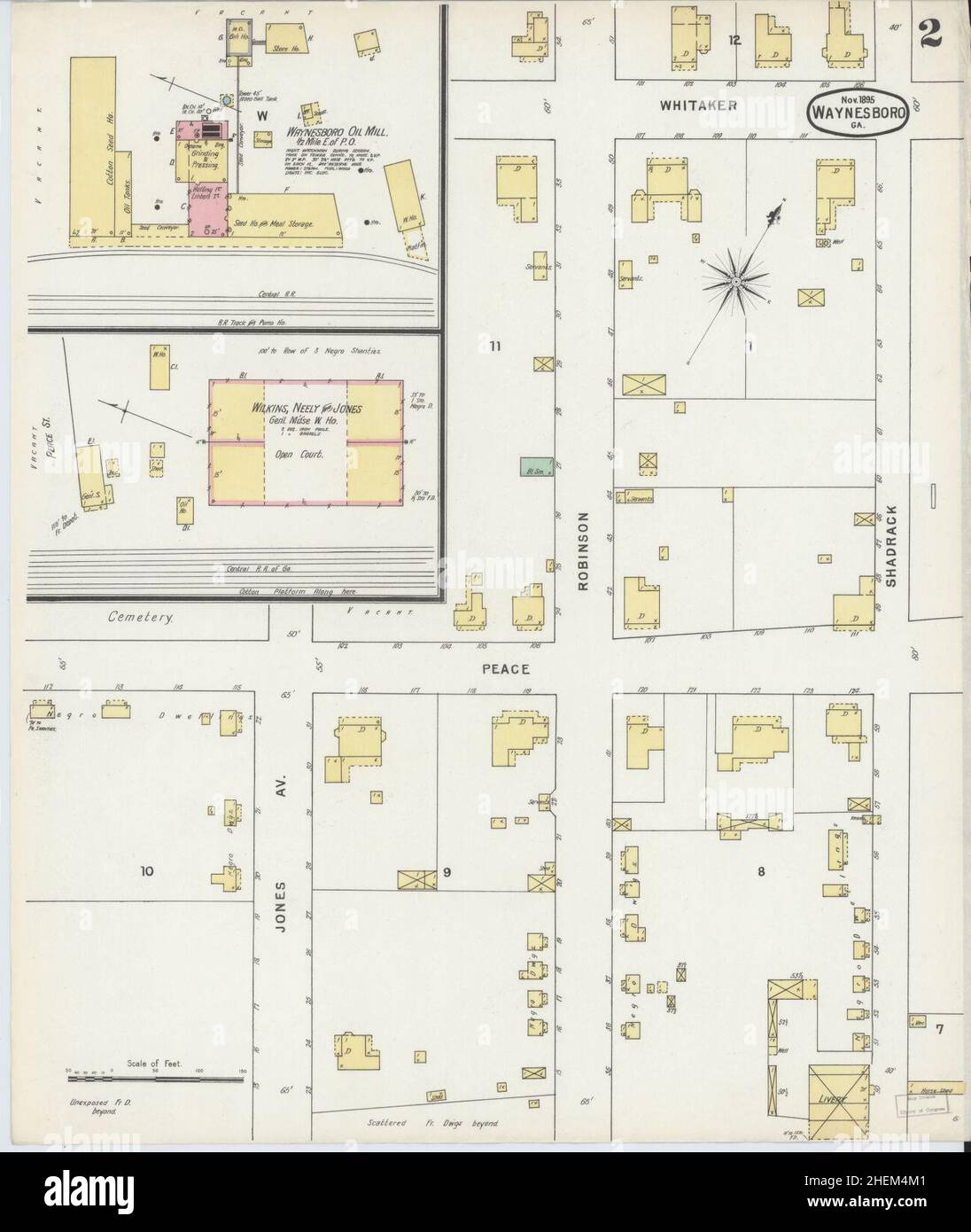Waynesboro map hi-res stock photography and images - Alamy