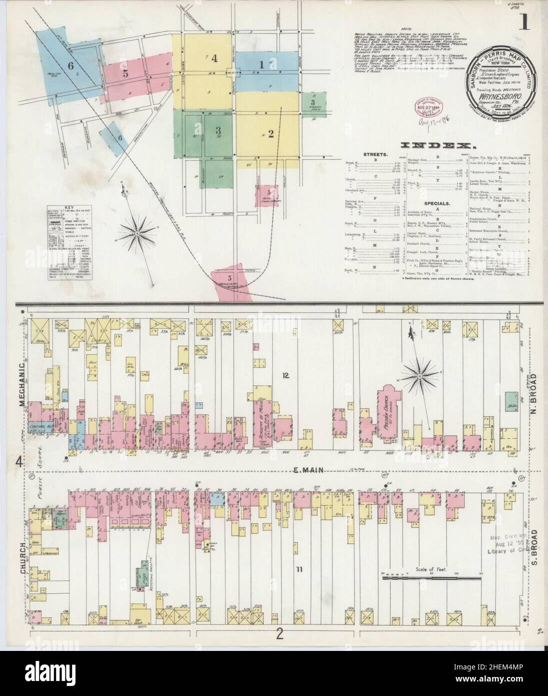 Waynesboro map hi-res stock photography and images - Alamy