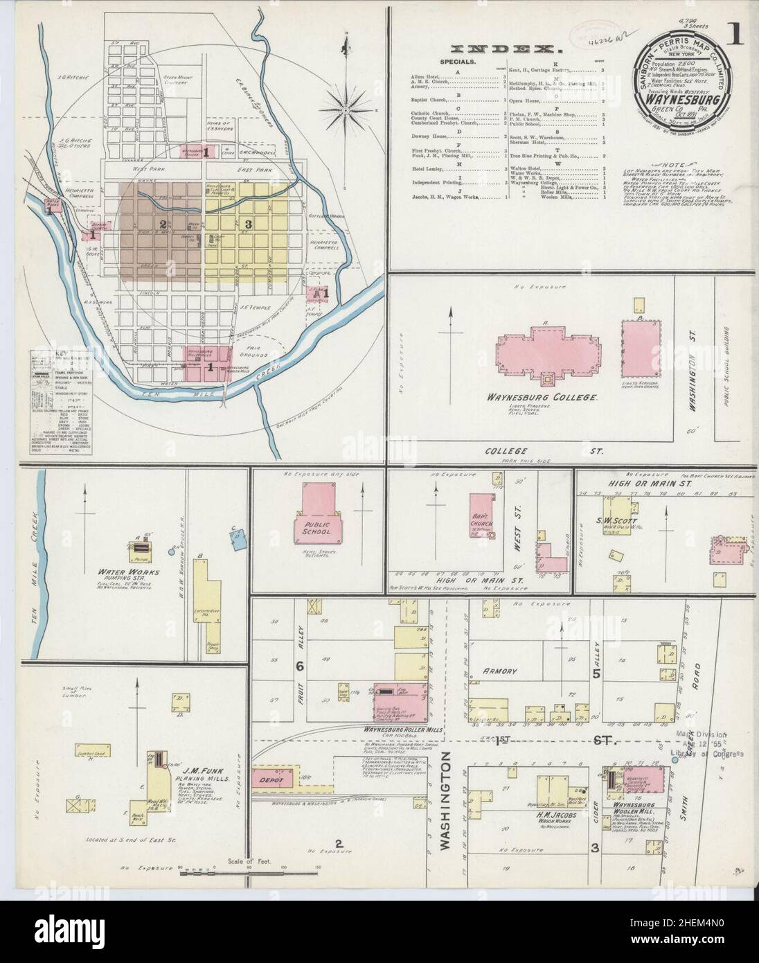 Waynesburg pennsylvania map hi-res stock photography and images - Alamy