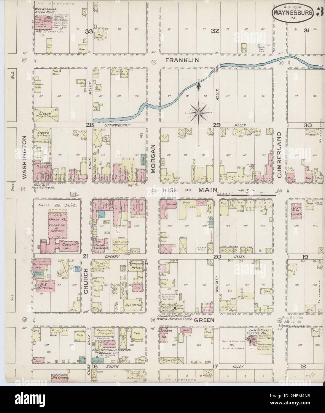 Waynesburg pennsylvania map hi-res stock photography and images - Alamy