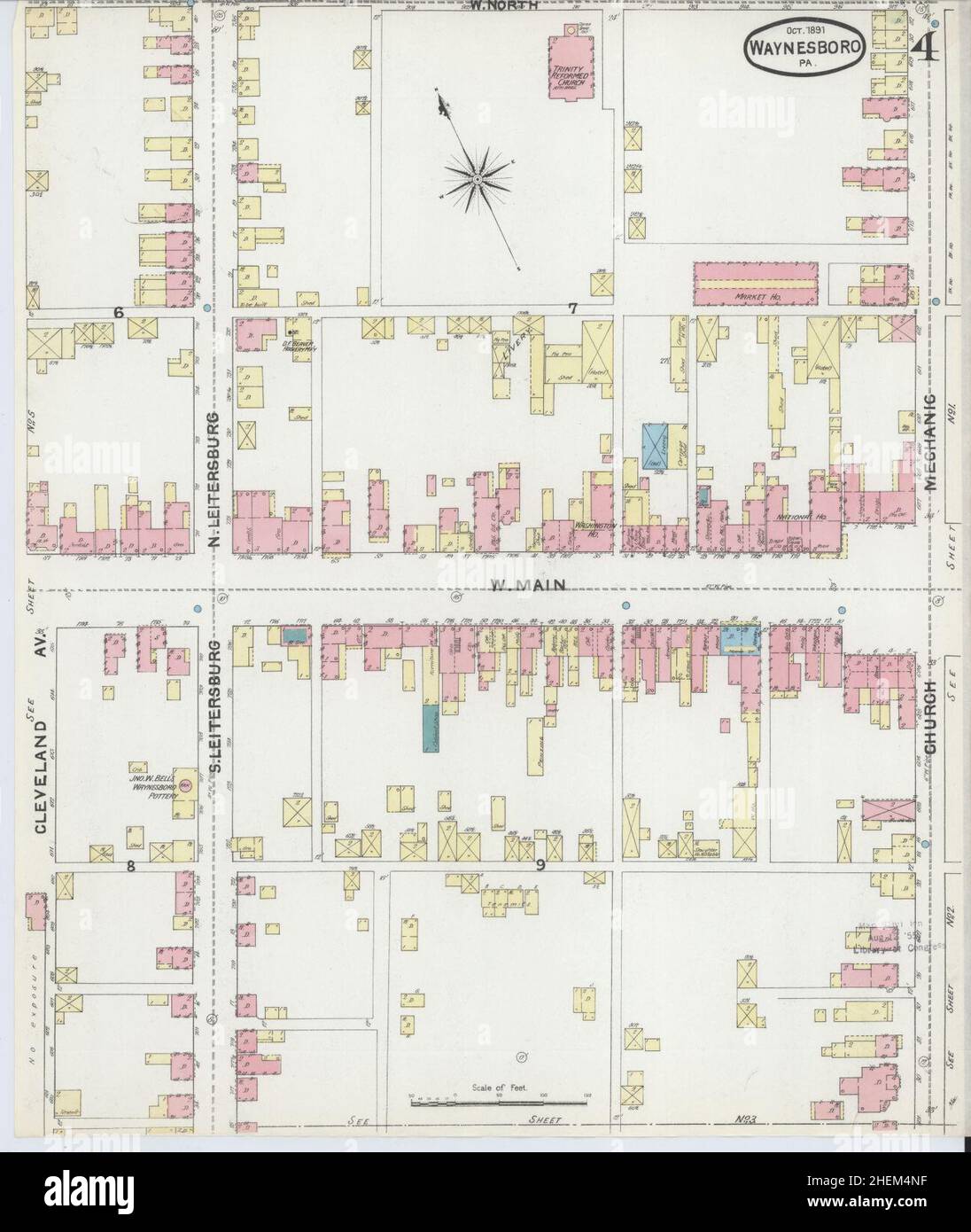 Map of waynesboro hi-res stock photography and images - Alamy