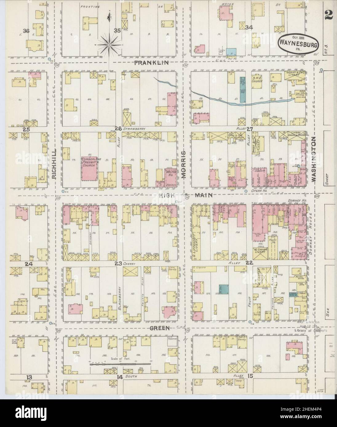 Waynesburg pennsylvania map hi-res stock photography and images - Alamy