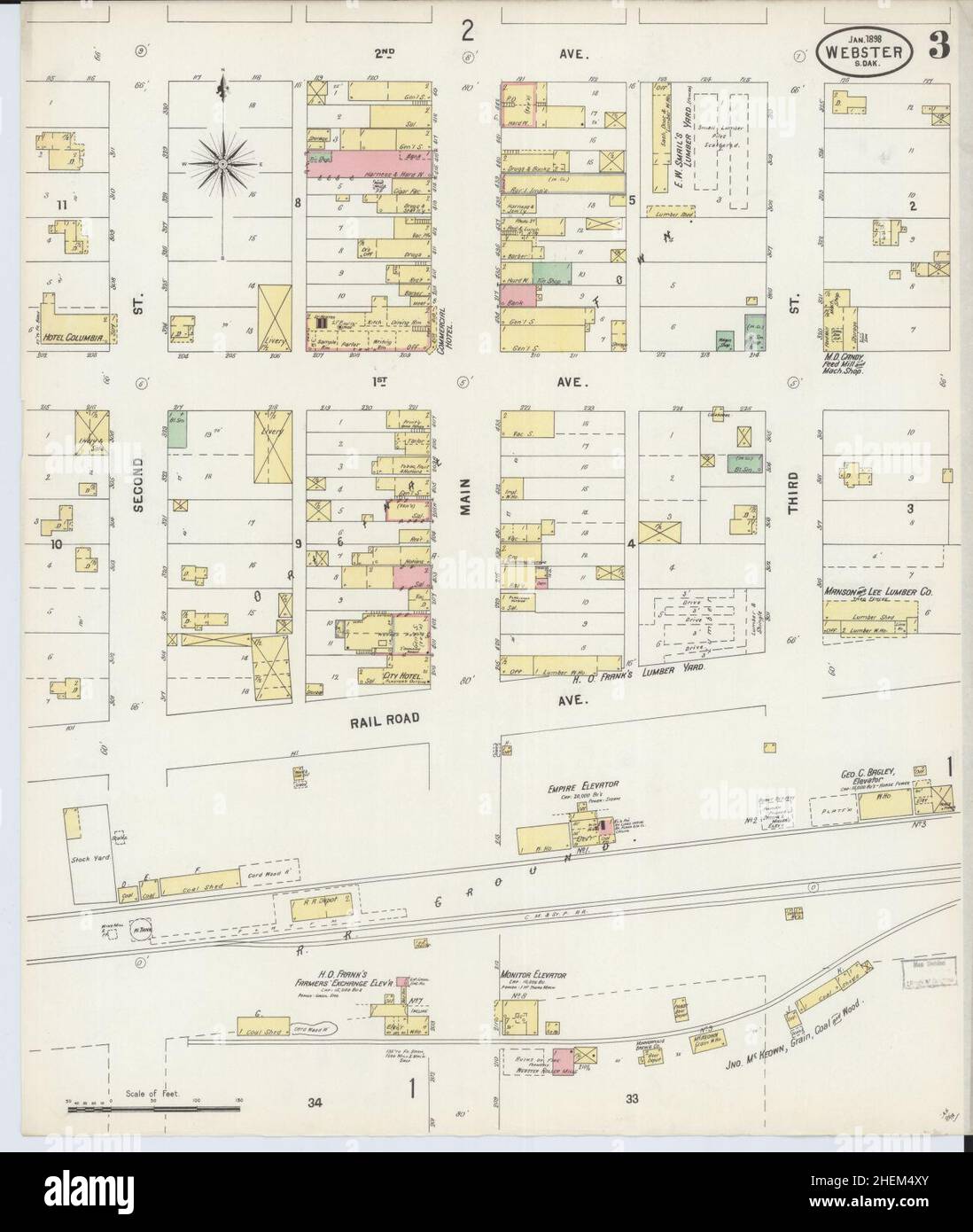 Map of webster south dakota hi-res stock photography and images - Alamy