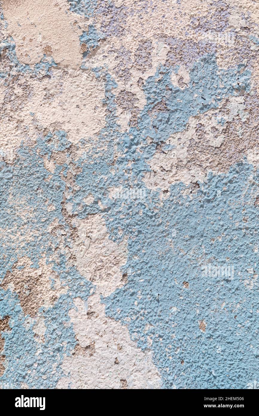 old rotten wall with peeling old blue color Stock Photo - Alamy