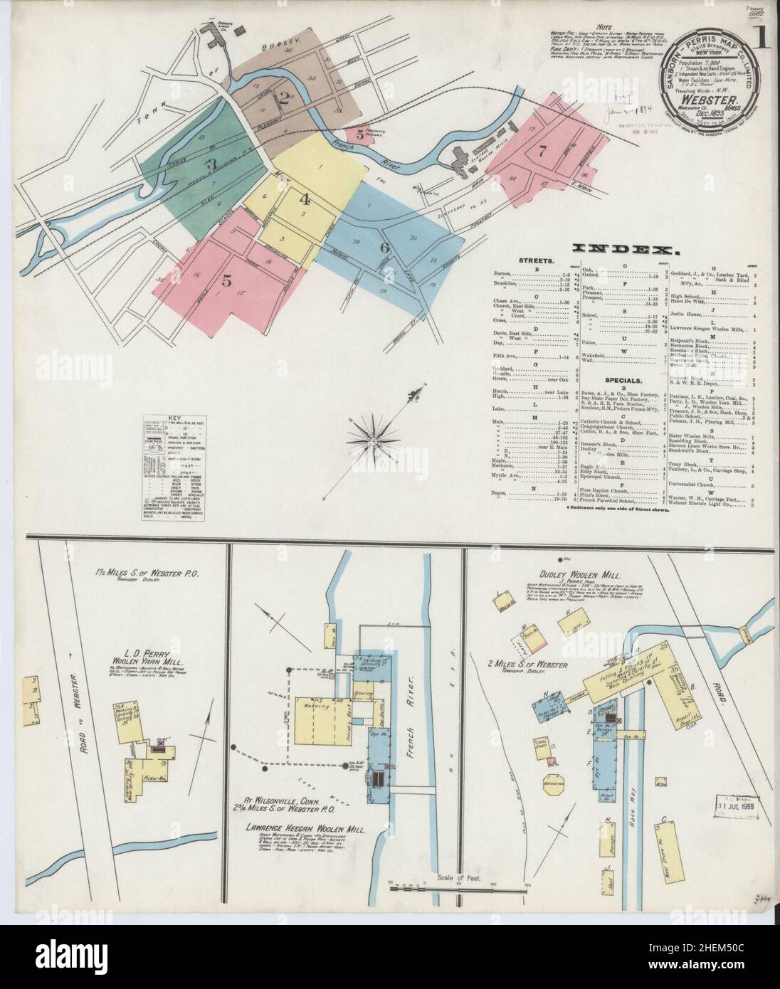 Sanborn Fire Insurance Map from Webster, Worcester County ...
