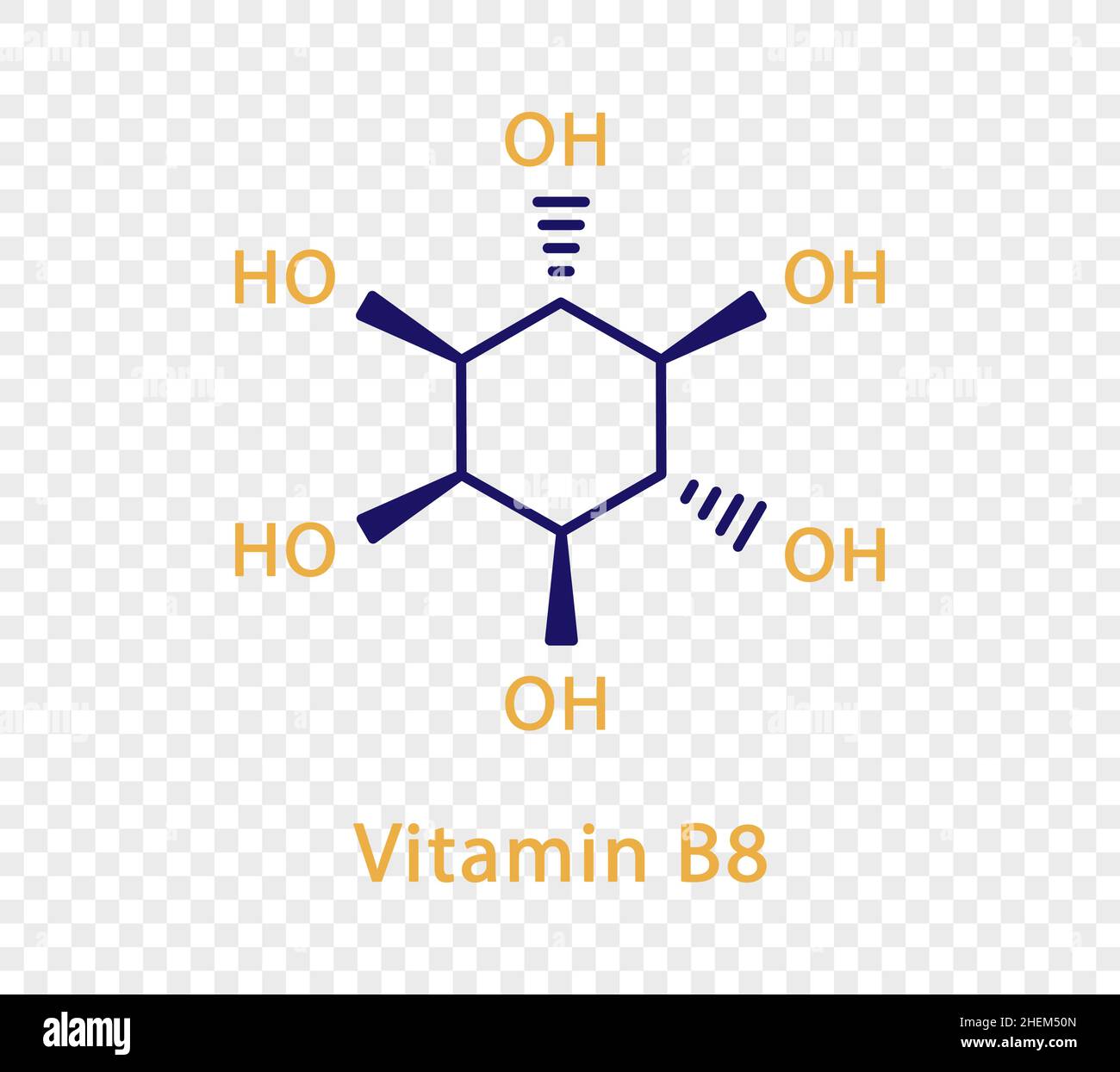 Vitamin B8 chemical formula. Vitamin B8 structural chemical formula ...
