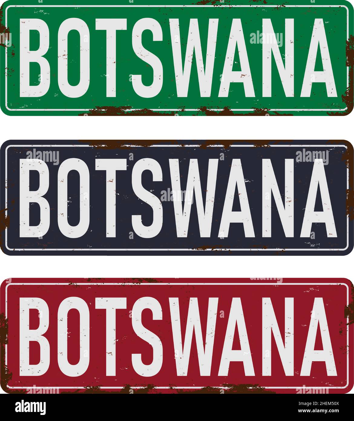 Botswana road sign set isolated on white background Stock Vector Image ...