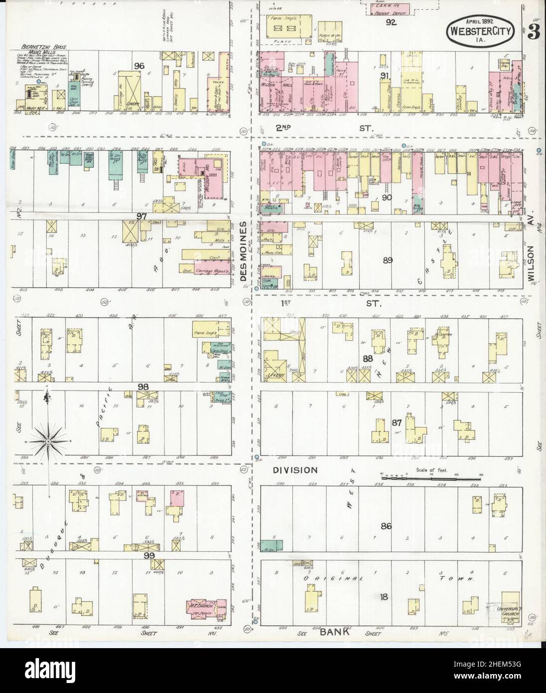 Webster city iowa map hi-res stock photography and images - Alamy