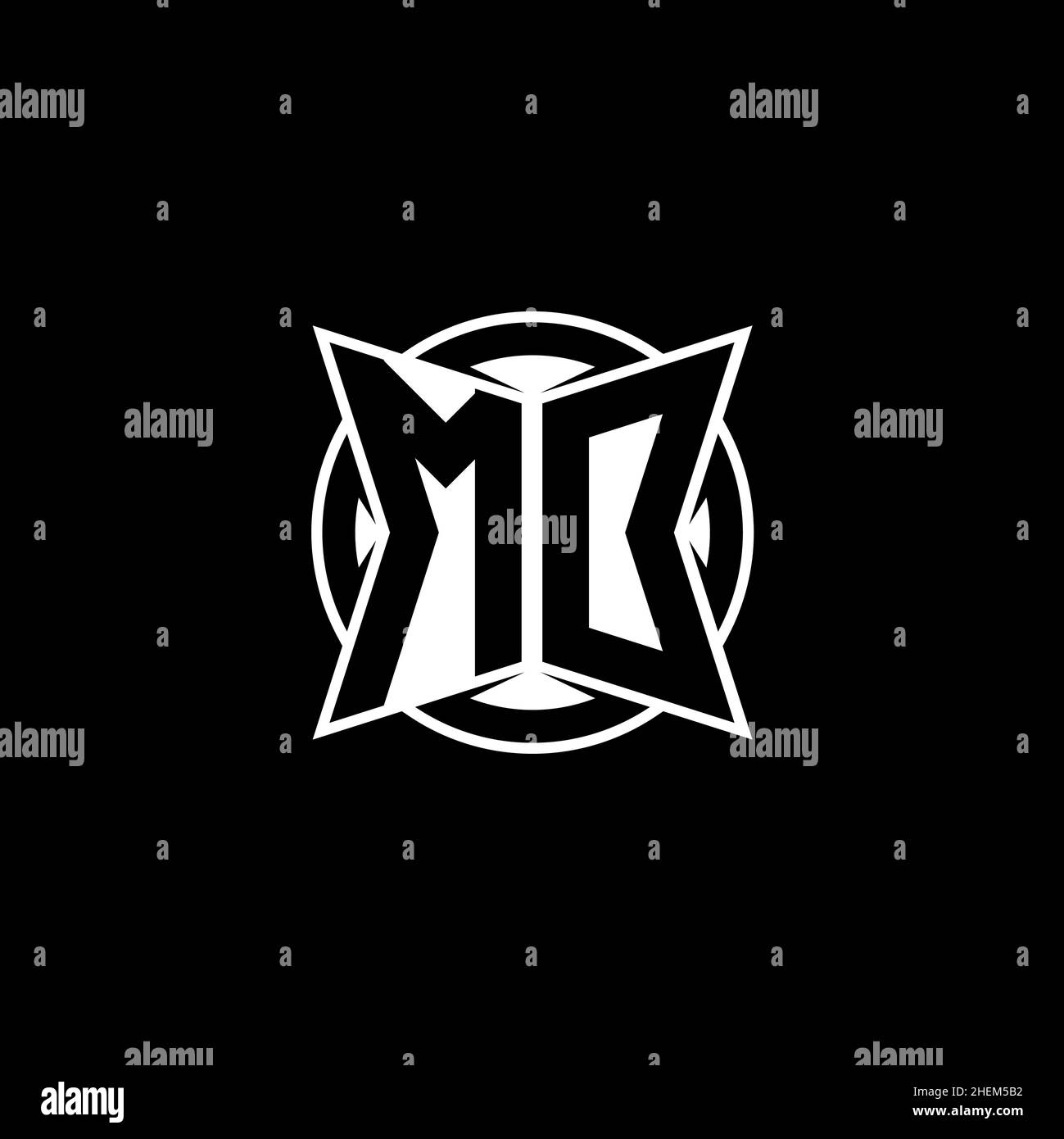 MO Monogram logo letter with simple modern shape style design. Circle rounded monogram logo ...