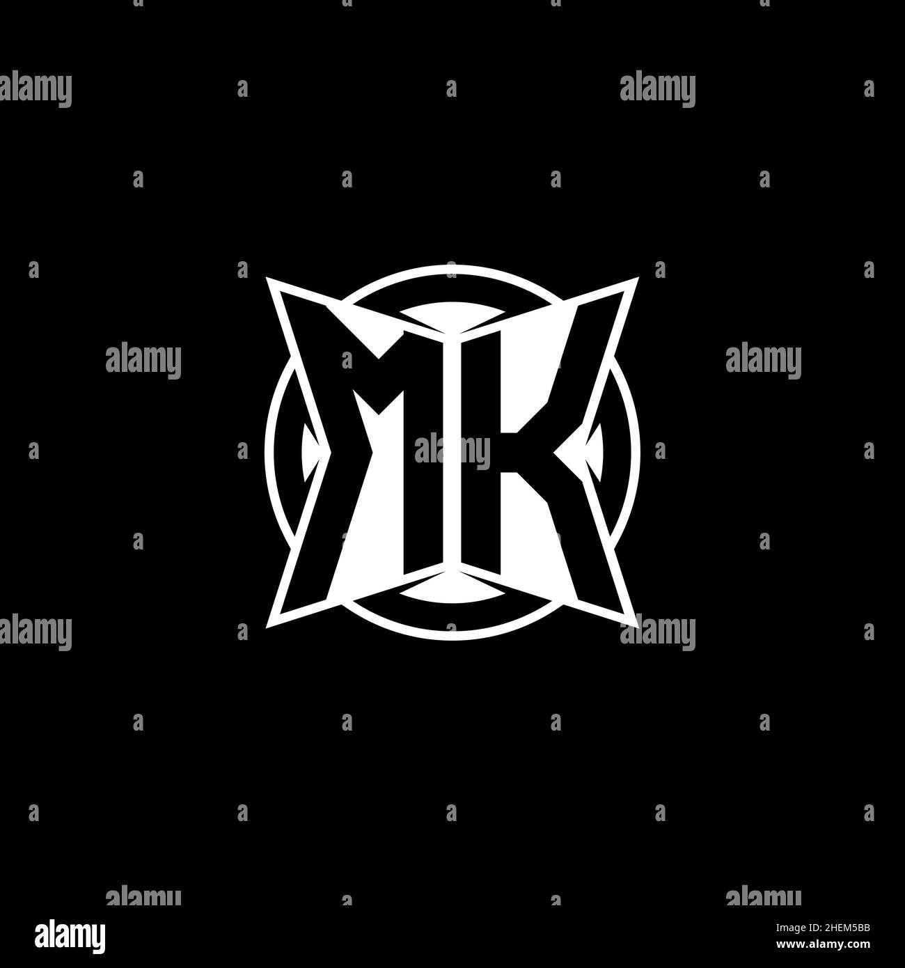 Letter mk vector vectors hi-res stock photography and images - Alamy