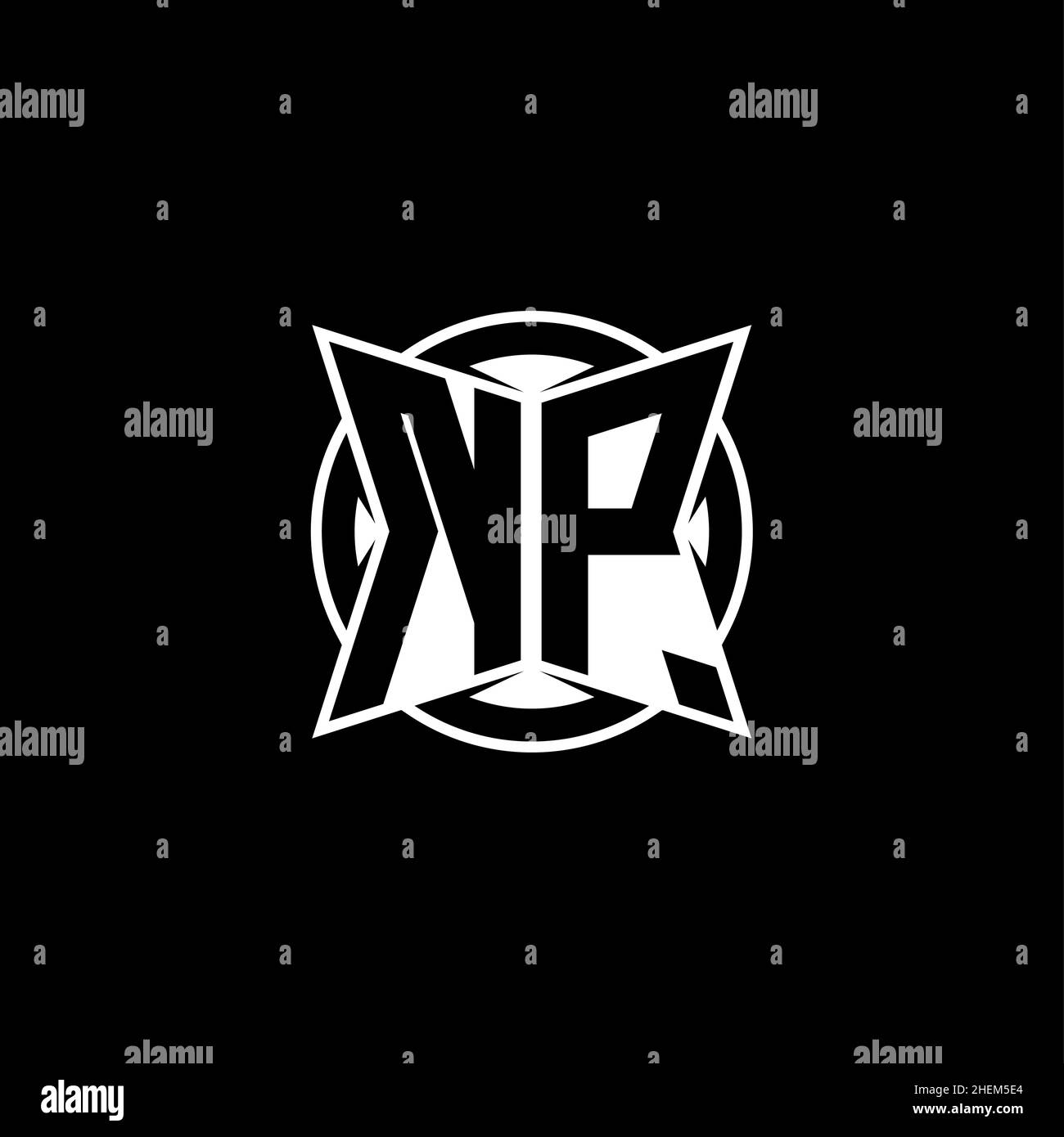 NP Monogram logo letter with simple modern shape style design. Circle ...