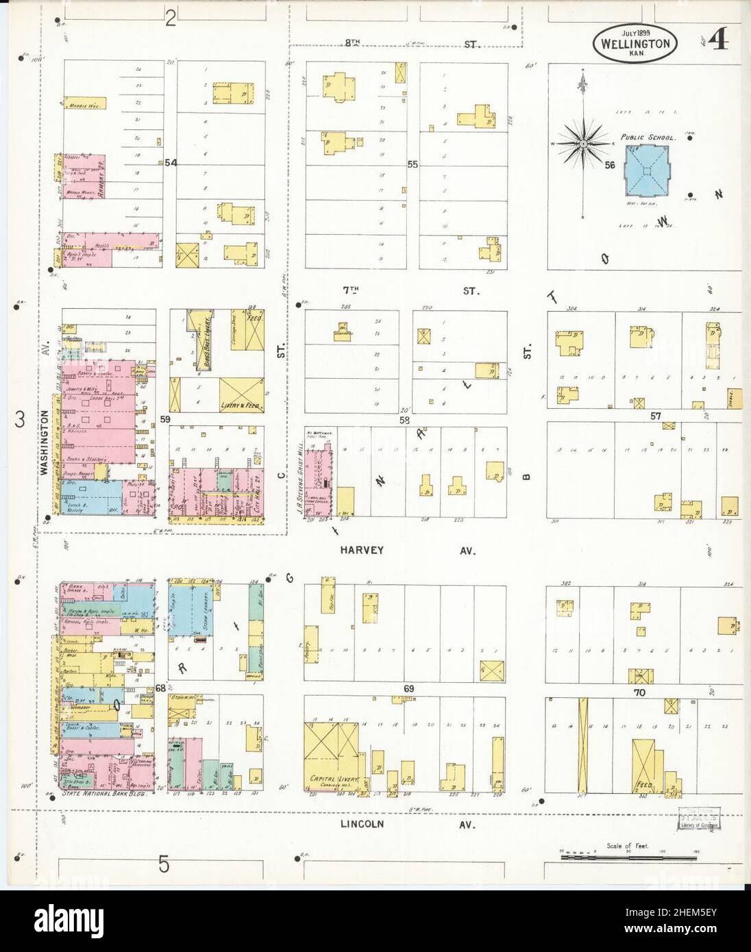 Map of wellington kansas hi-res stock photography and images - Alamy