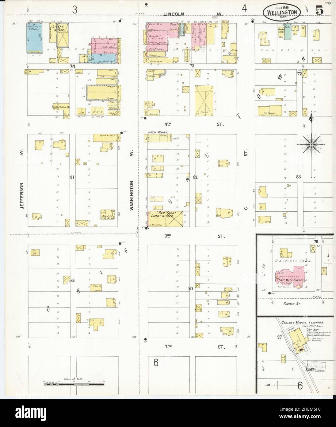 Map Of Wellington Kansas High Resolution Stock Photography and Images ...