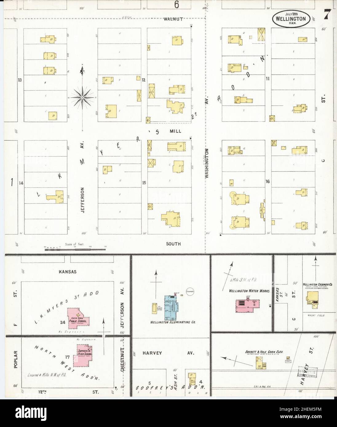 Map Of Wellington Kansas High Resolution Stock Photography and Images ...