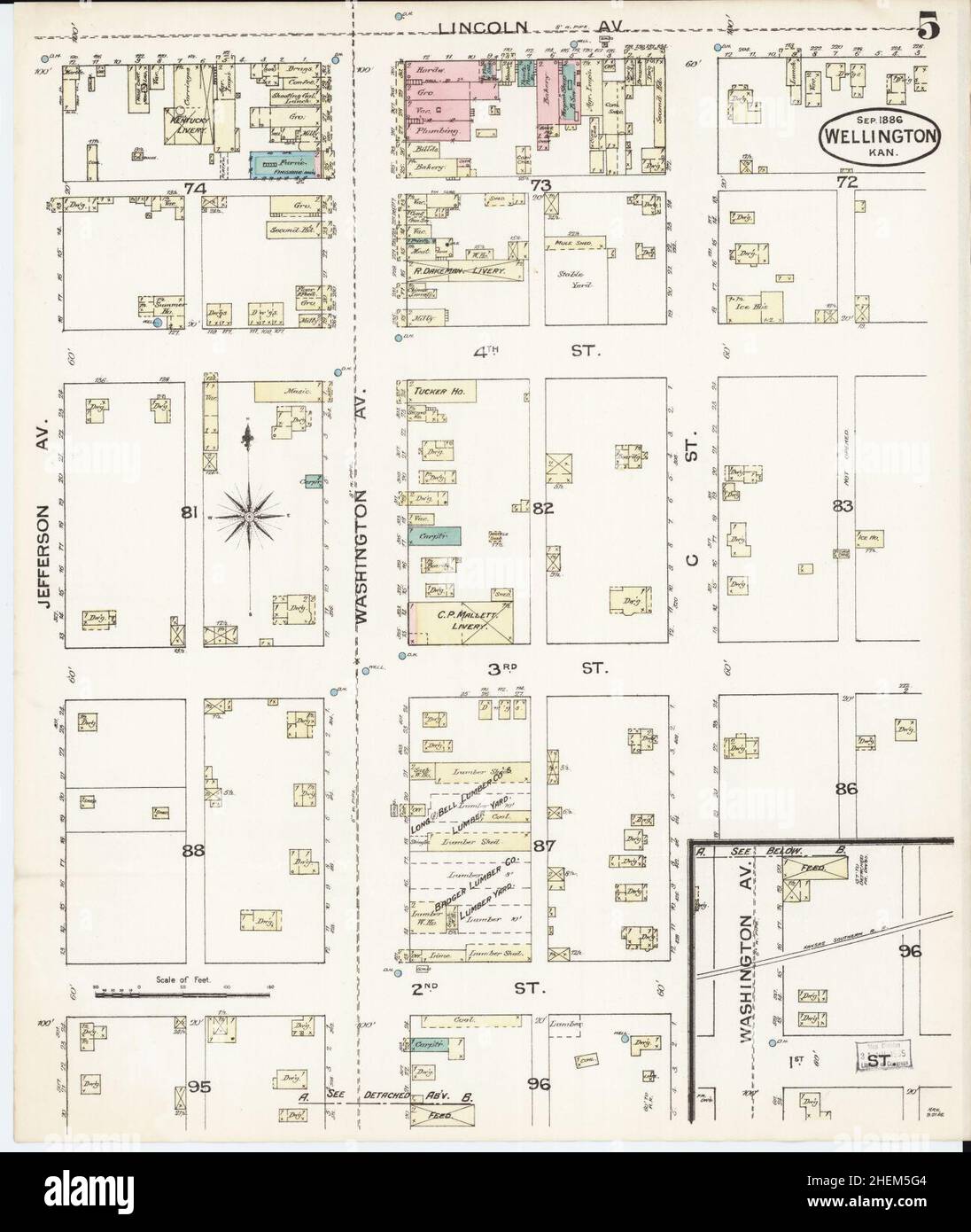 Map of wellington kansas hi-res stock photography and images - Alamy