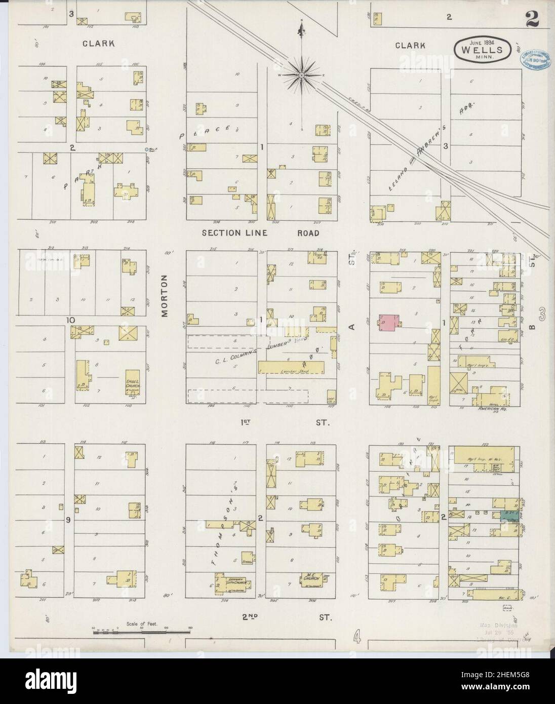 Map of wells minnesota hi-res stock photography and images - Alamy
