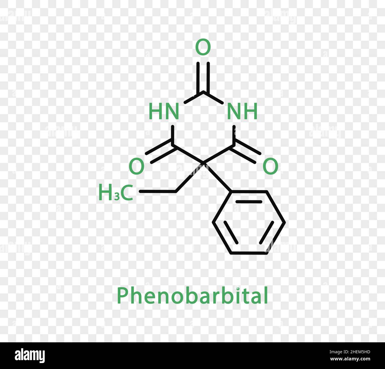 Phenobarbital chemical formula. Phenobarbital structural chemical ...