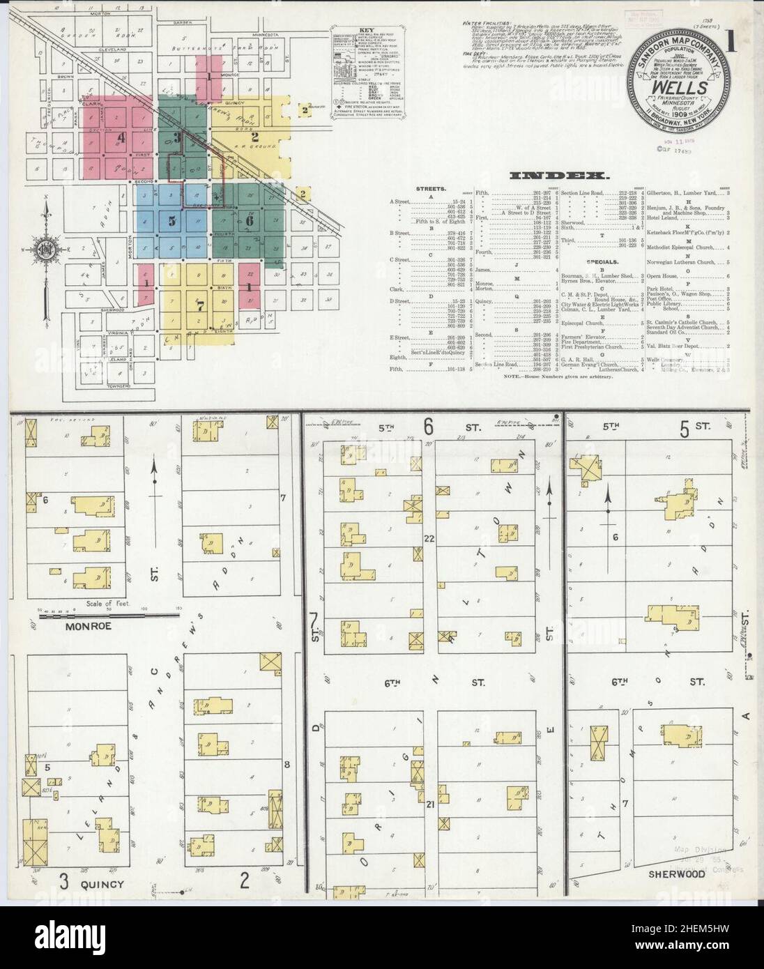 Map of wells minnesota hi-res stock photography and images - Alamy