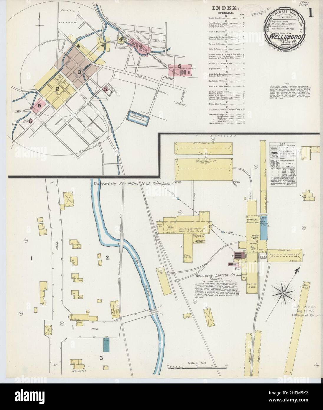 Wellsboro pennsylvania map hi-res stock photography and images - Alamy