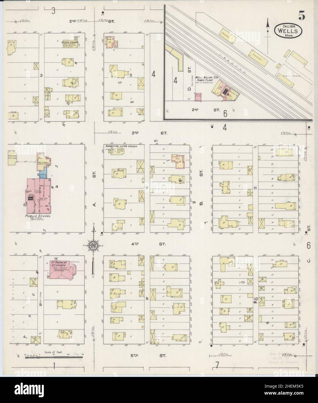 Map of wells minnesota hi-res stock photography and images - Alamy