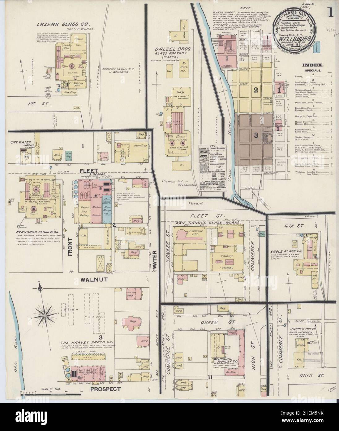 Brooke county map hi-res stock photography and images - Alamy