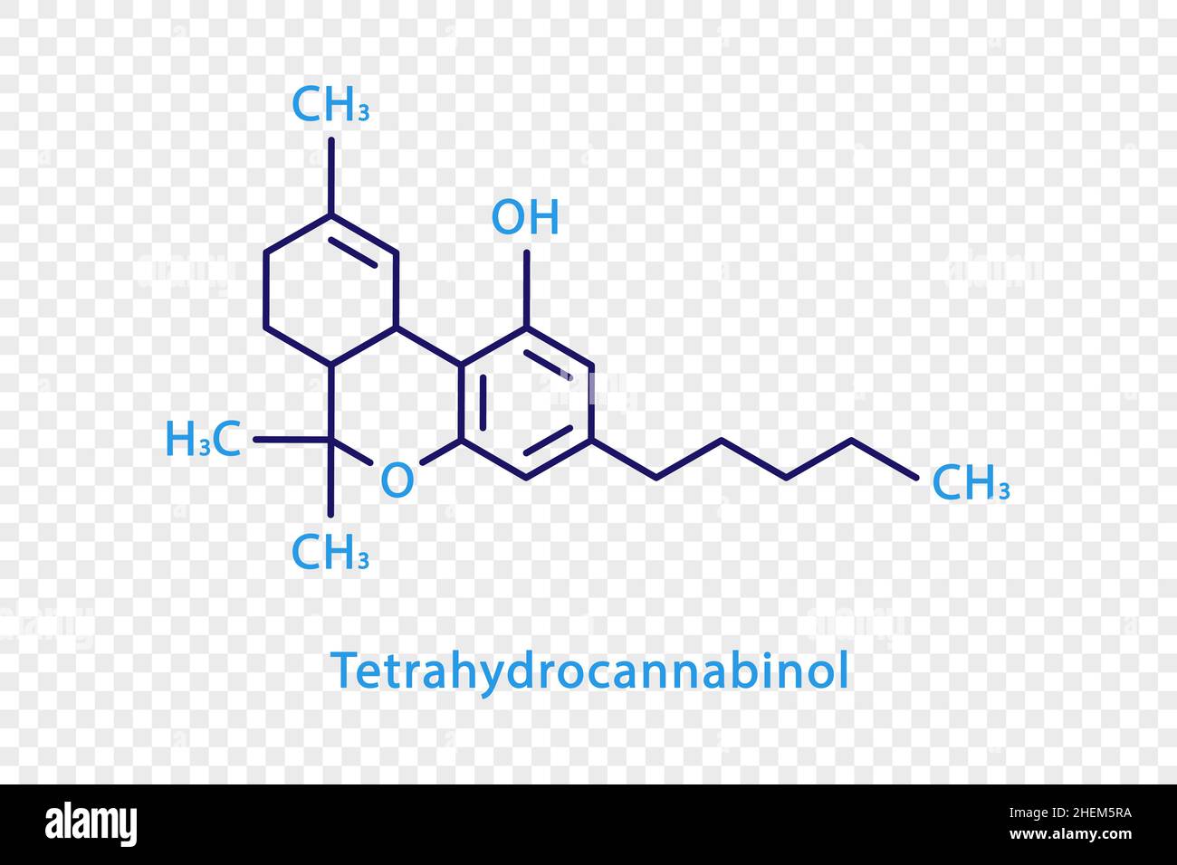 Tetrahydrocannabinol chemical formula. Tetrahydrocannabinol structural ...