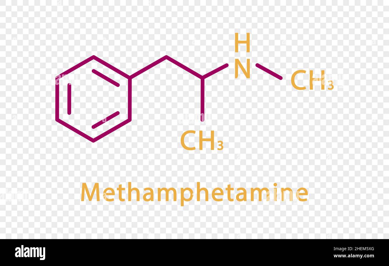 Methamphetamine chemical formula. Methamphetamine structural chemical ...