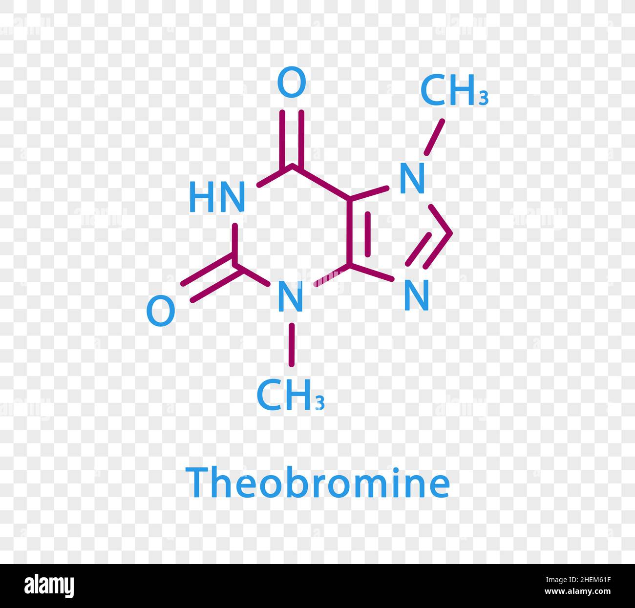Theobromine chemical formula. Theobromine structural chemical formula ...