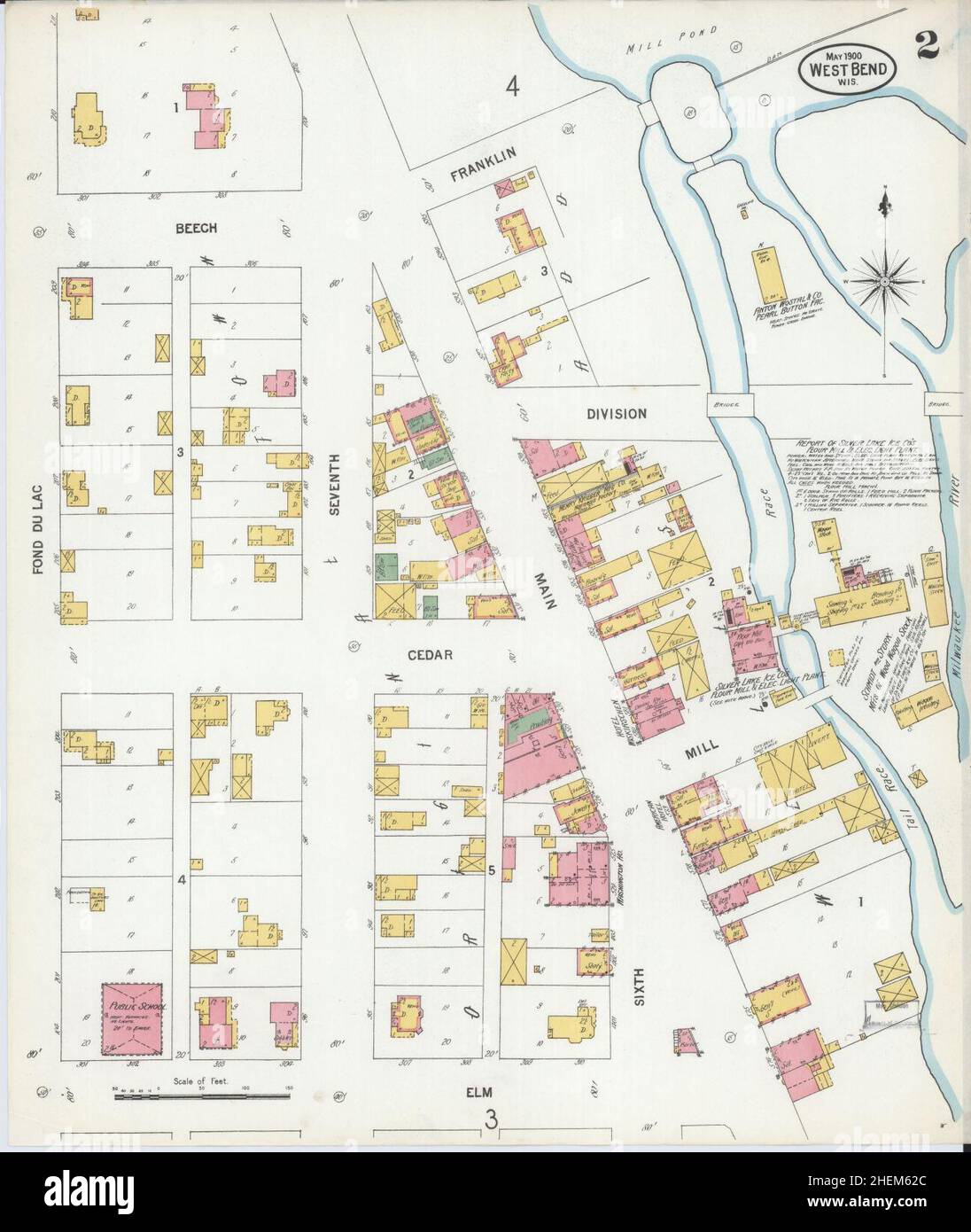 Map of west bend wisconsin hi-res stock photography and images - Alamy