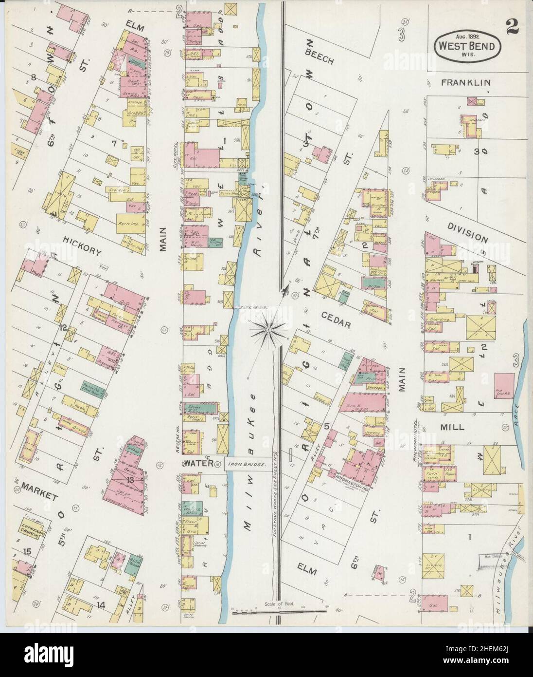 Map of west bend wisconsin hi-res stock photography and images - Alamy