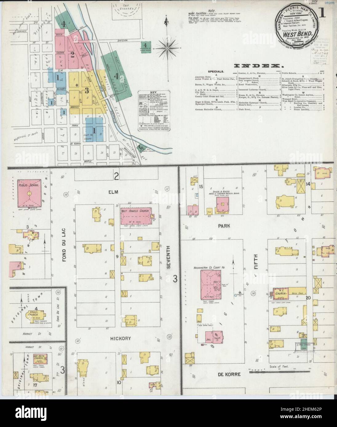 Map of west bend wisconsin hi-res stock photography and images - Alamy