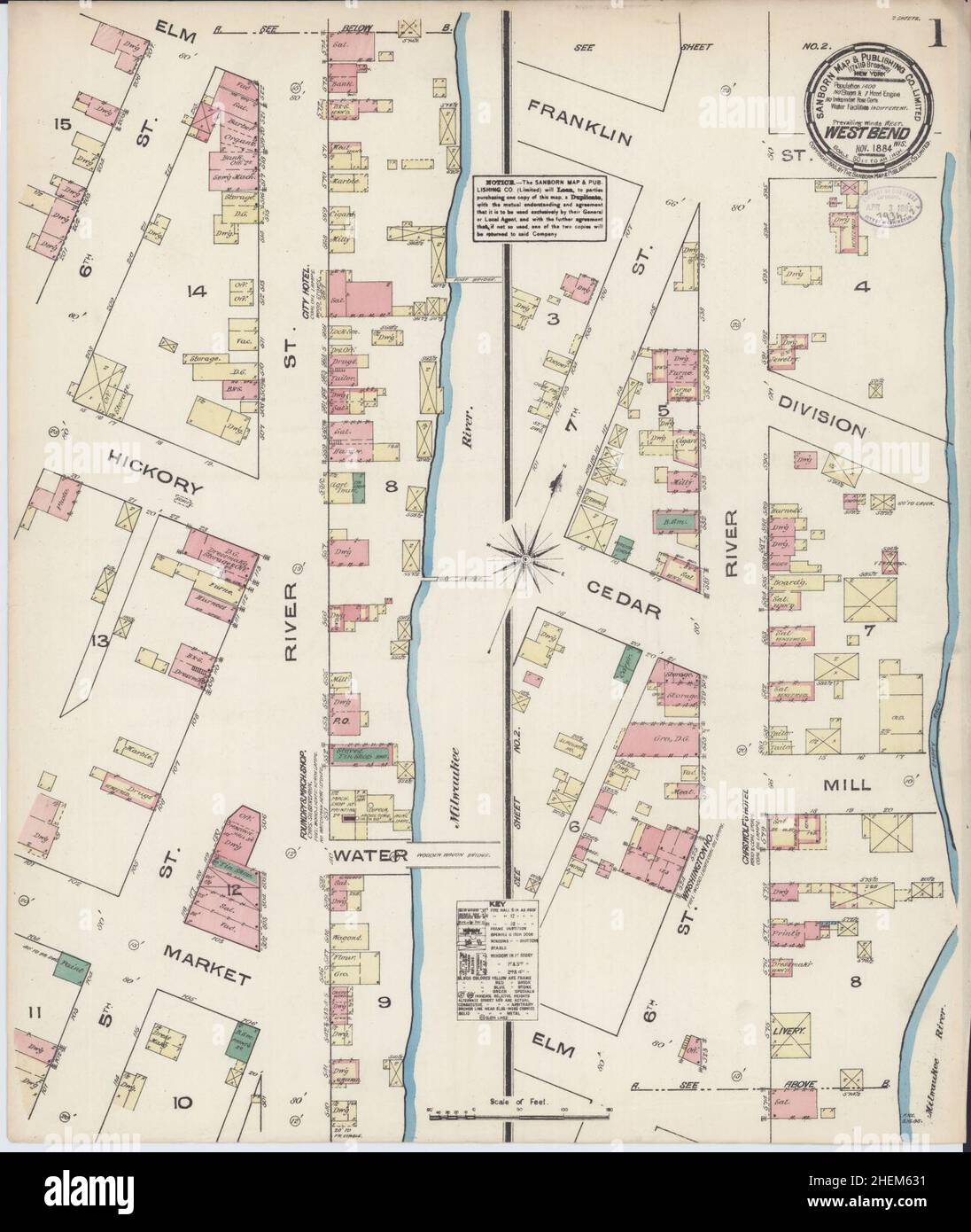 Map of west bend wisconsin hi-res stock photography and images - Alamy