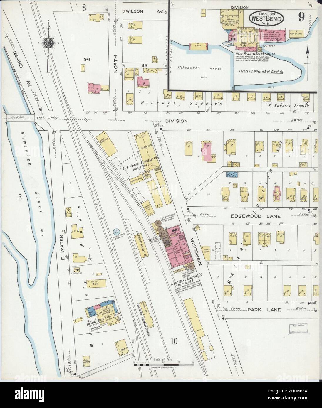 Map of west bend wisconsin hi-res stock photography and images - Alamy