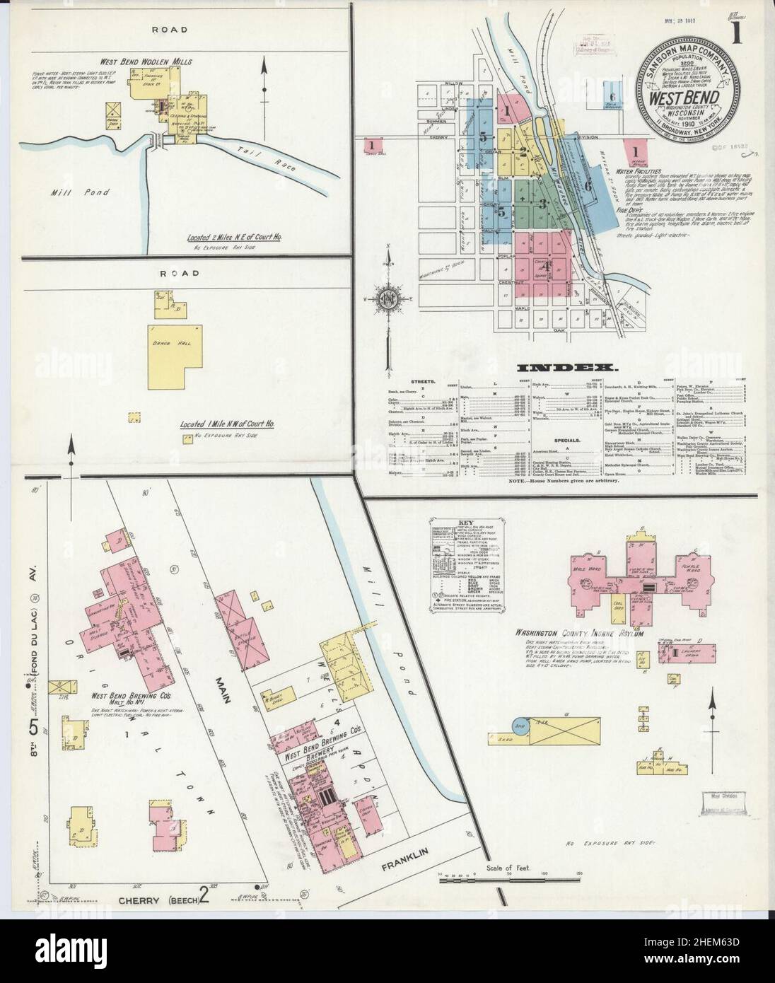 Map of west bend wisconsin hi-res stock photography and images - Alamy