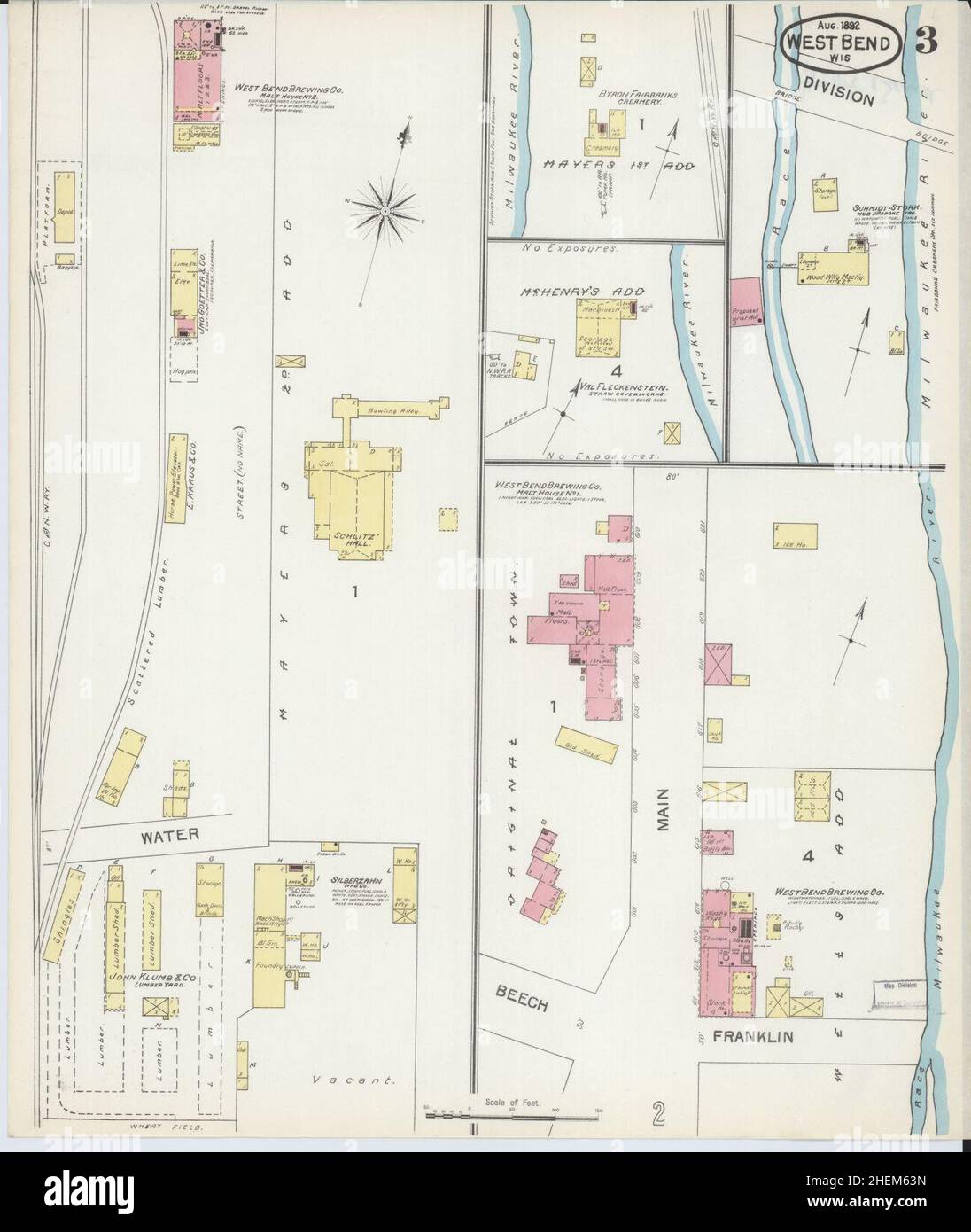 Map of west bend wisconsin hi-res stock photography and images - Alamy
