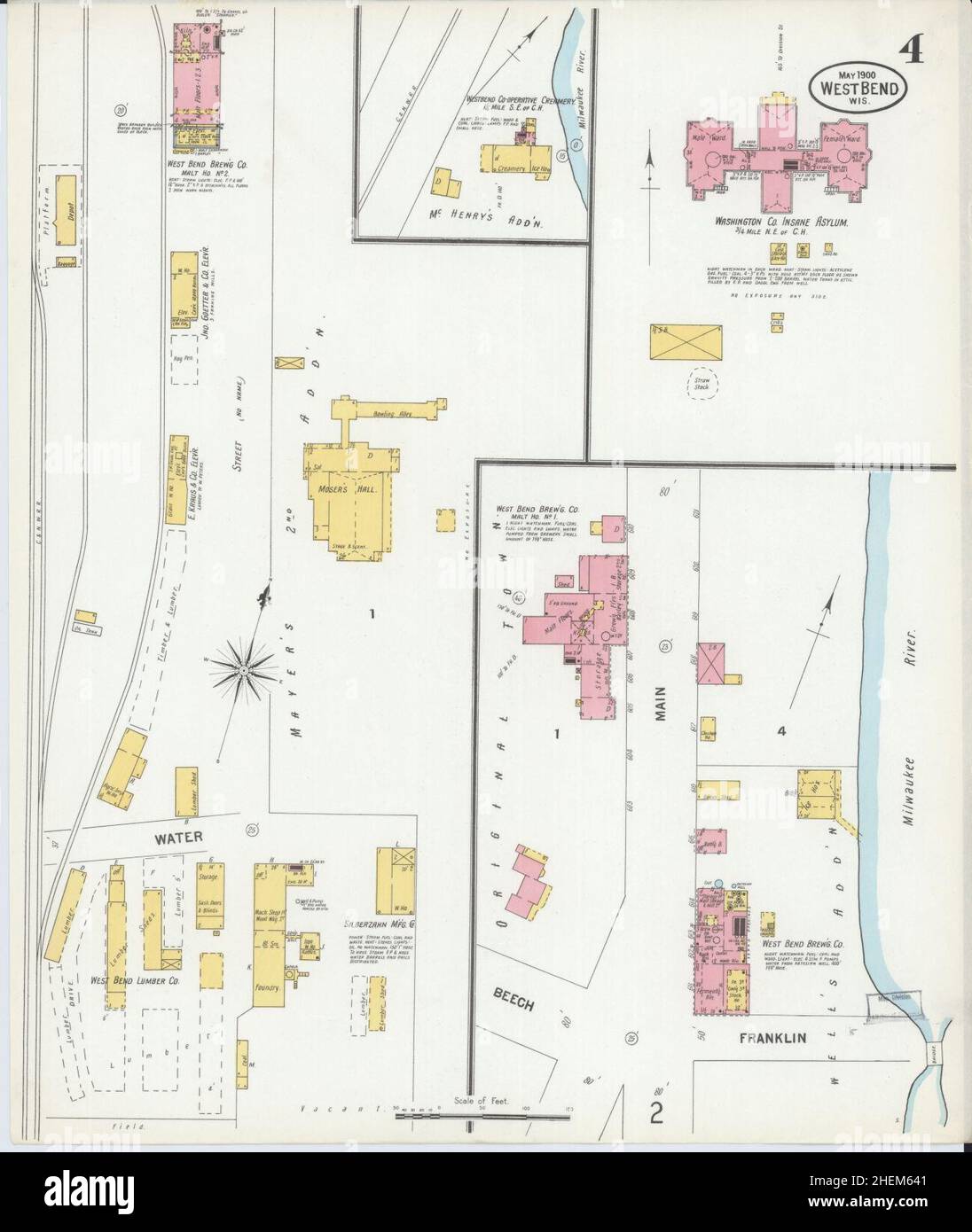 Map of west bend hi-res stock photography and images - Alamy