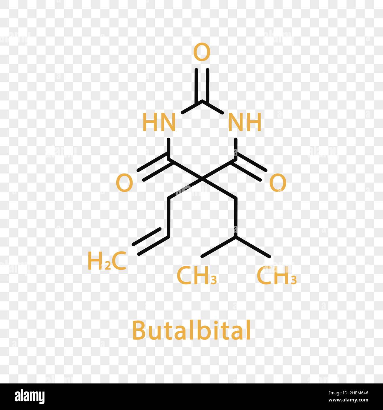 Butalbital chemical formula. Butalbital structural chemical formula ...