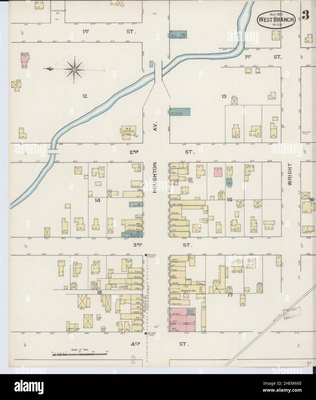 Sanborn Fire Insurance Map from West Branch, Ogemaw County, Michigan ...
