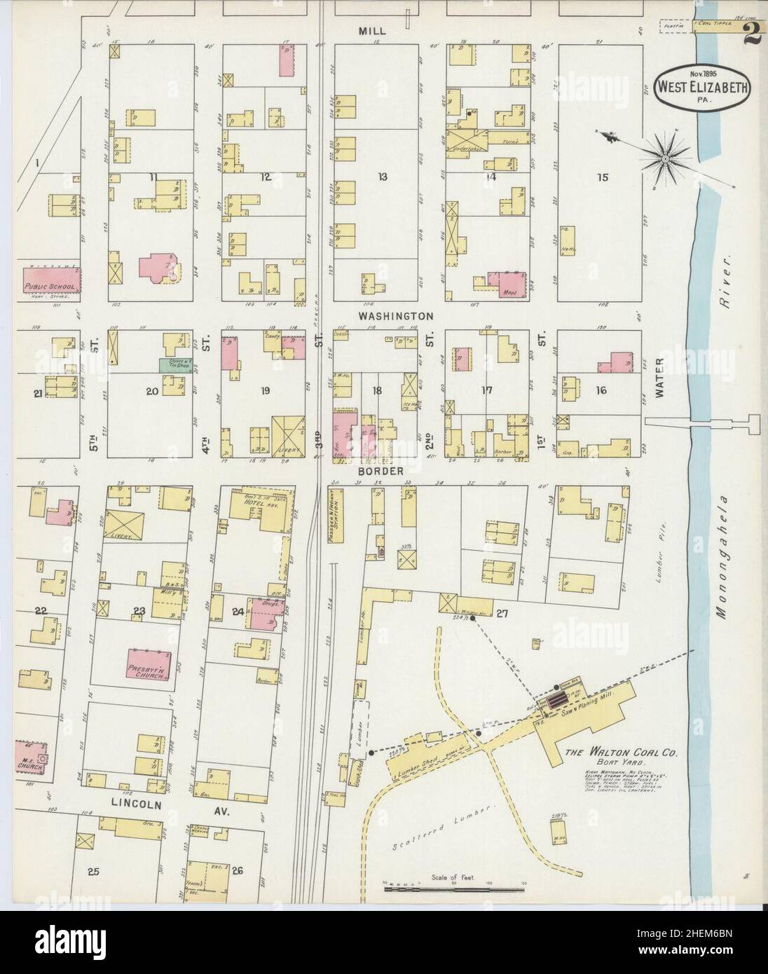 Elizabeth pennsylvania map hi-res stock photography and images - Alamy