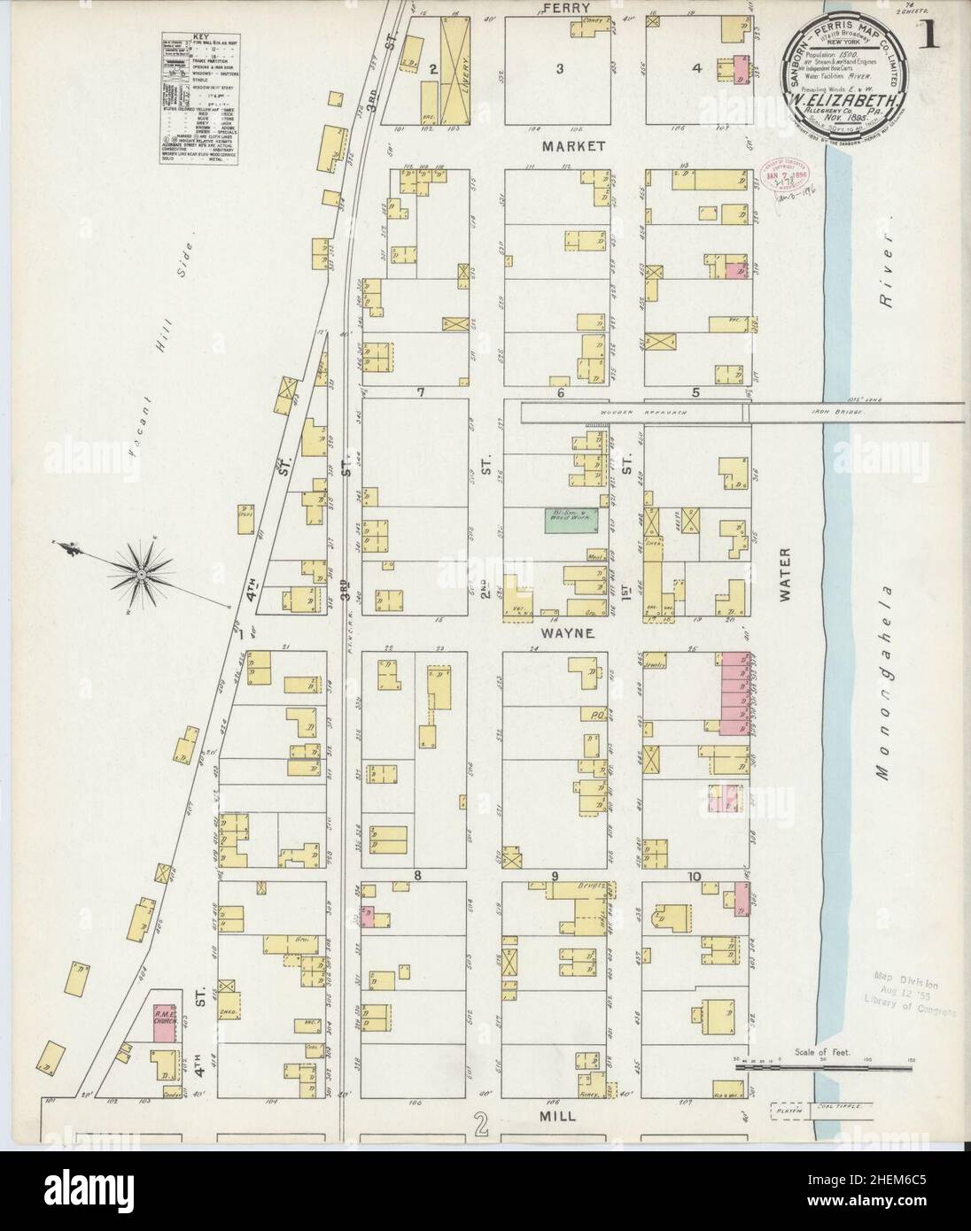 Elizabeth pennsylvania map hi-res stock photography and images - Alamy