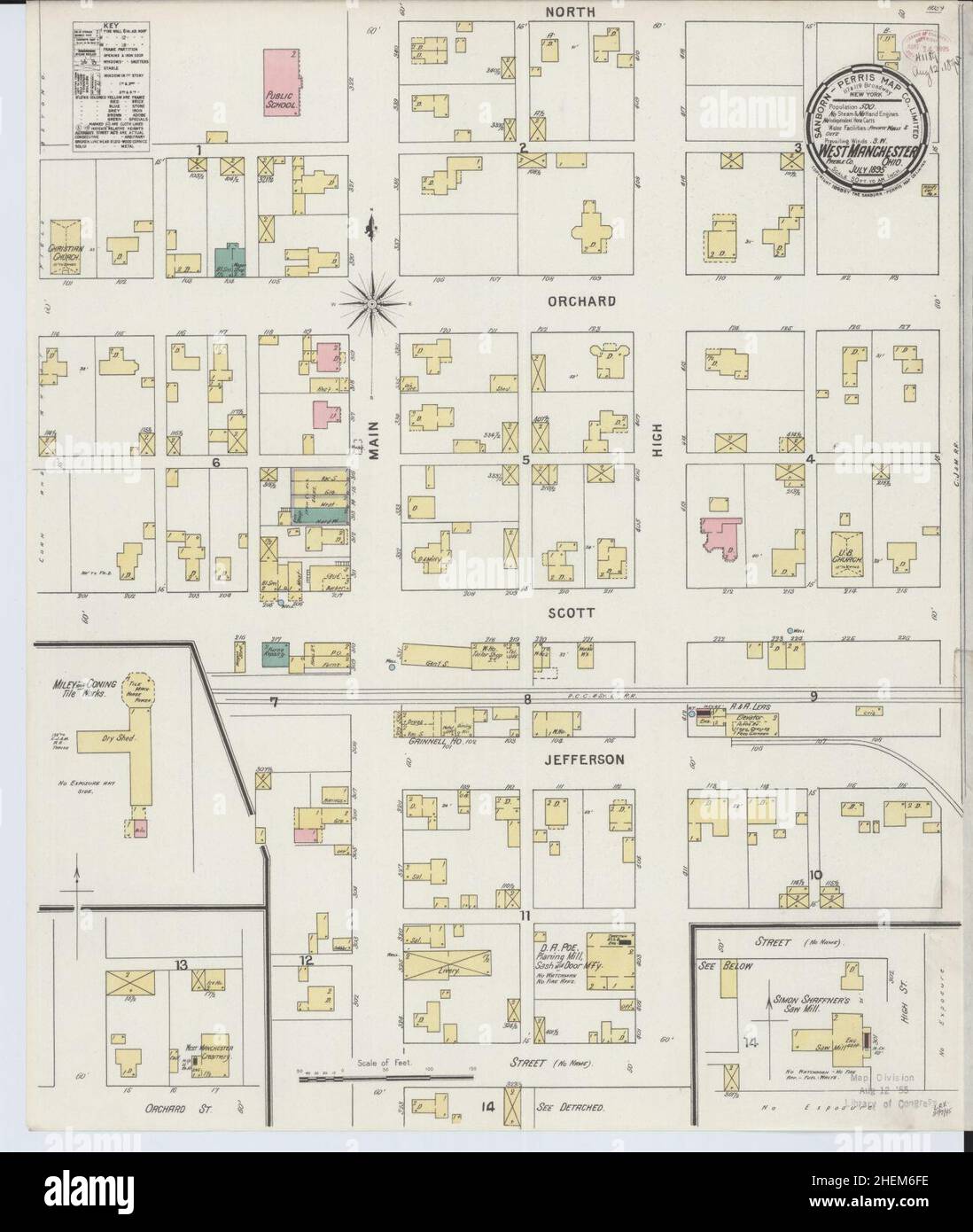Map of manchester ohio hi-res stock photography and images - Alamy