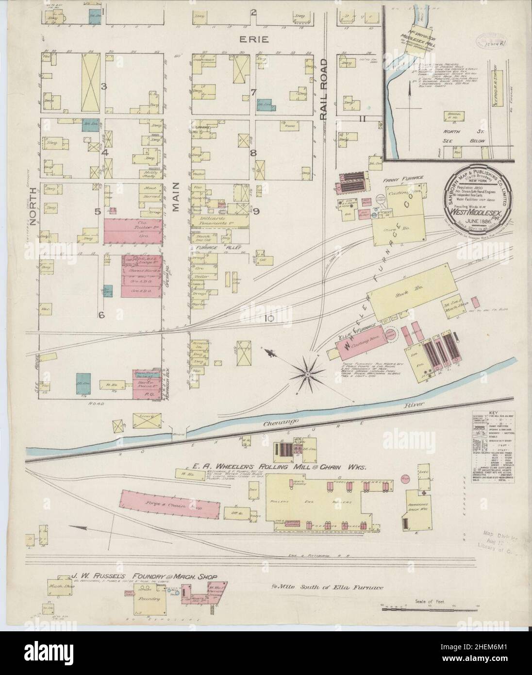 West middlesex map hi-res stock photography and images - Alamy