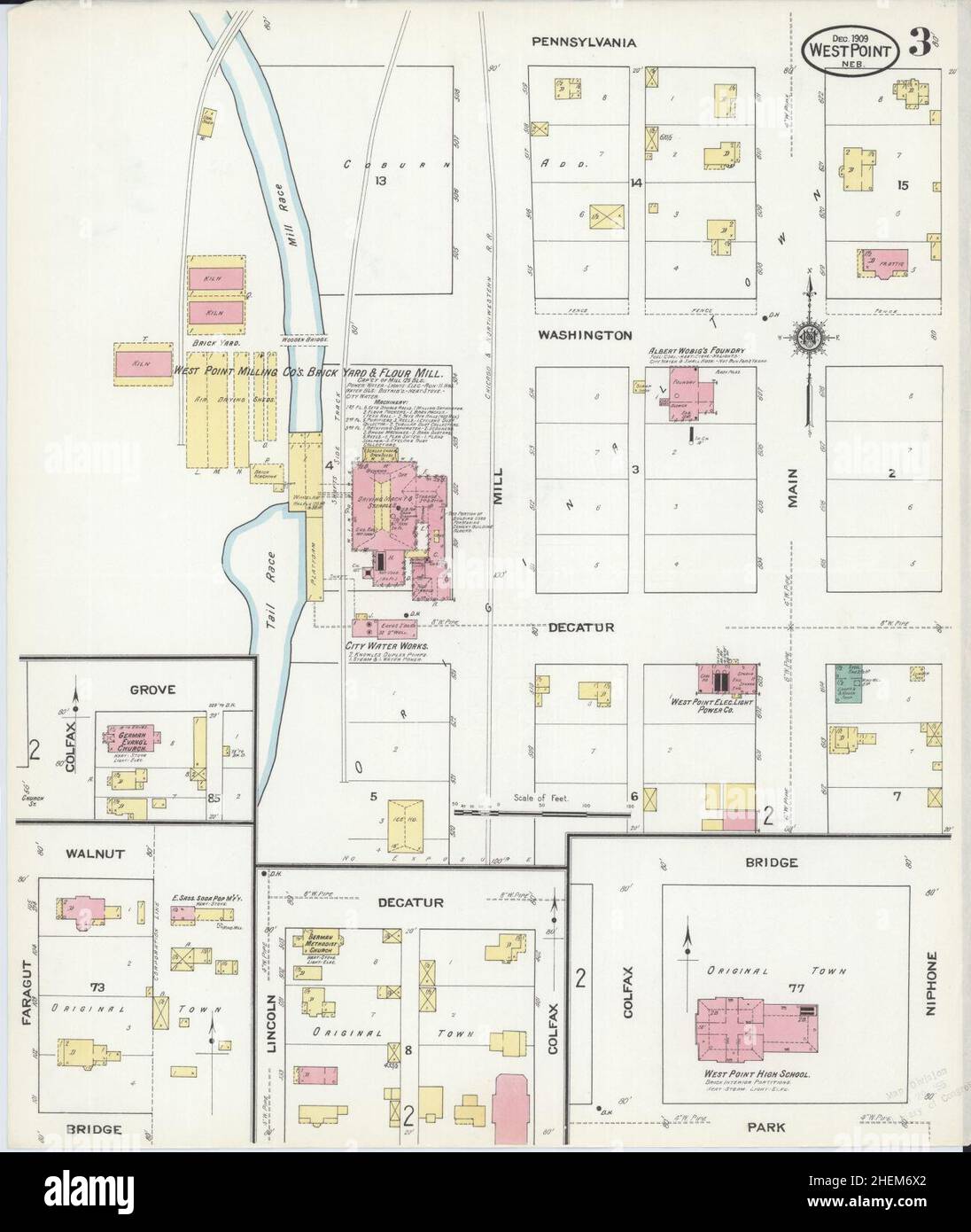 West point nebraska map hi-res stock photography and images - Alamy