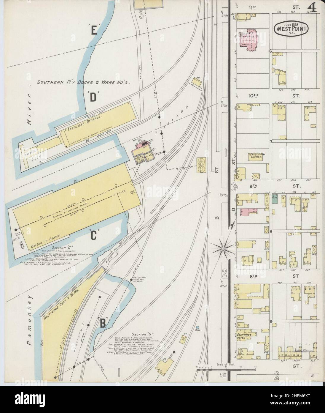 Map of west point virginia hi-res stock photography and images - Alamy