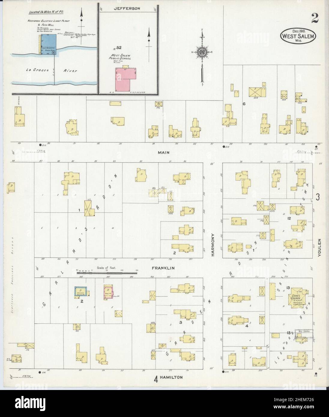 Map of west salem hi-res stock photography and images - Alamy