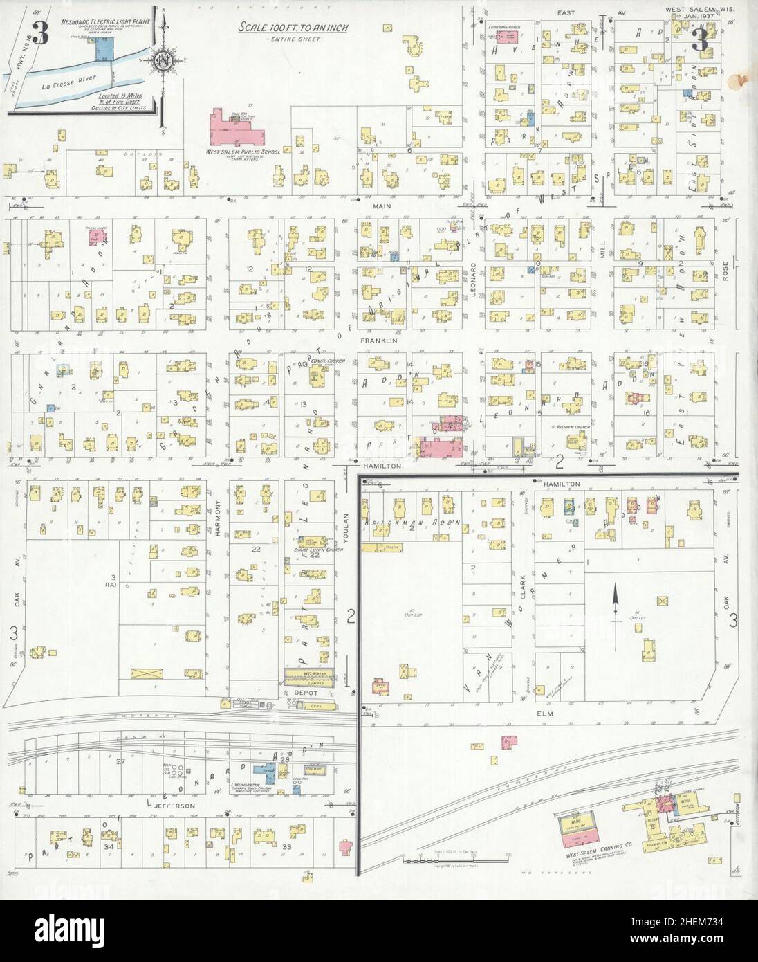 Map of west salem hi-res stock photography and images - Alamy